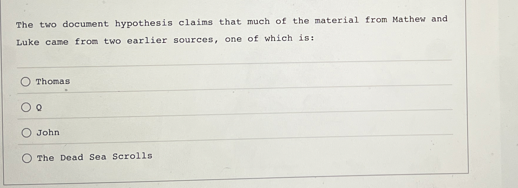Solved The two document hypothesis claims that much of the | Chegg.com