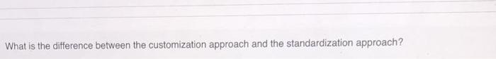 Solved What is the difference between the customization | Chegg.com