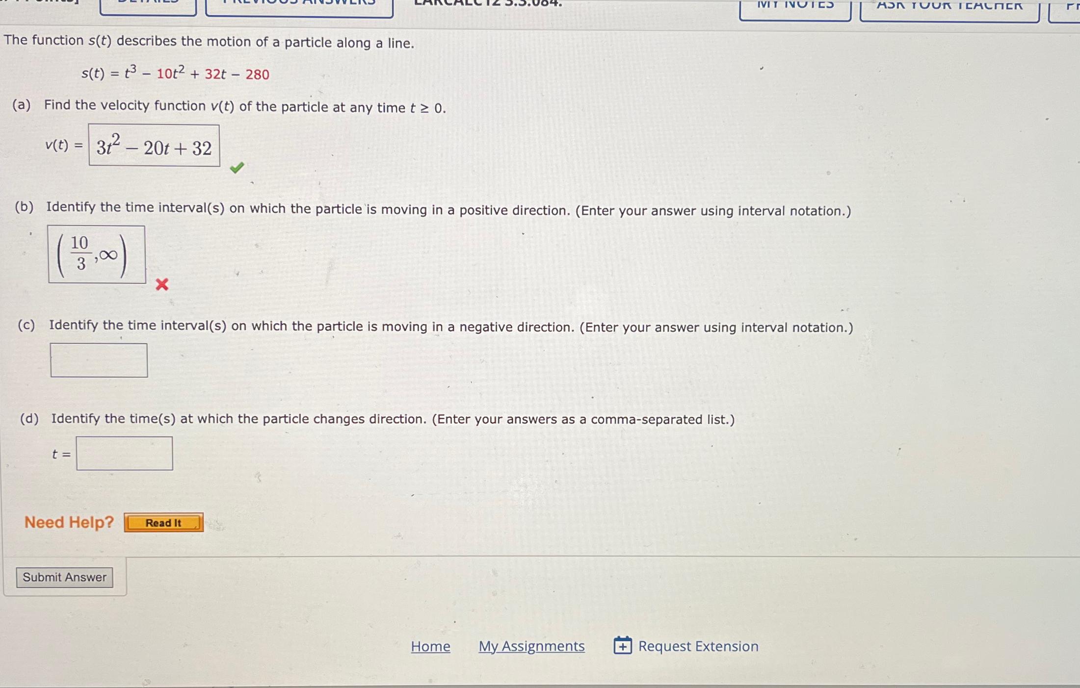 Solved The function s(t) ﻿describes the motion of a particle | Chegg.com