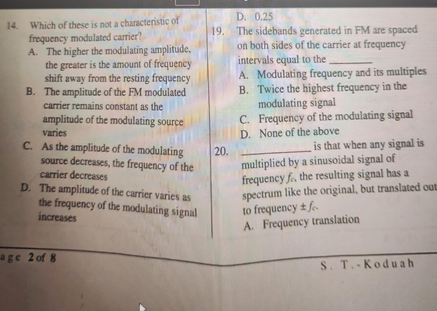 Solved 1. Indicate whether the following is true or false: | Chegg.com