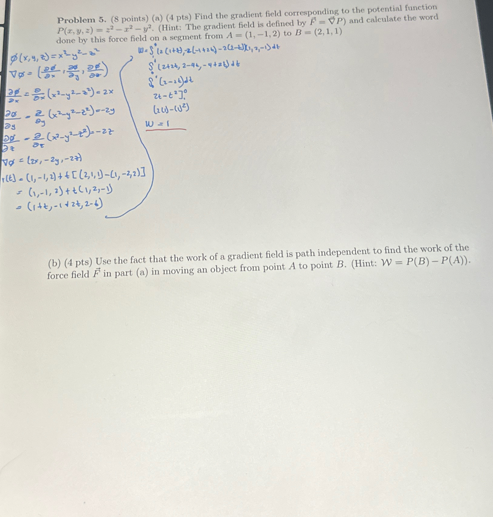 Solved HELP ME SOLVE PART B PLEASE(b) (4 ﻿pts) ﻿Use the fact | Chegg.com