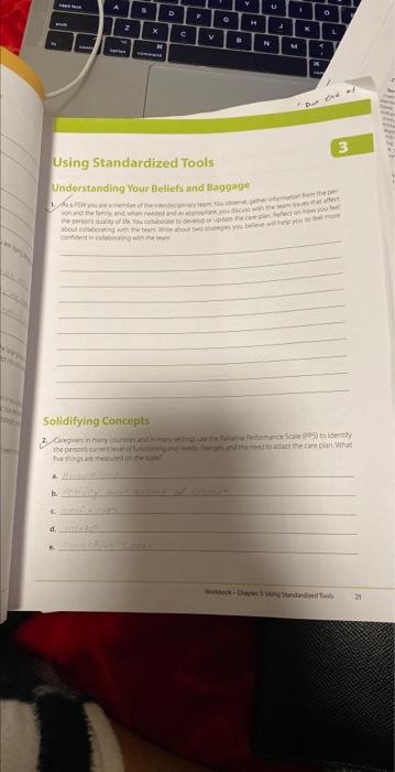 Solved Using Standardized Tools Understanding Your Bellefs | Chegg.com