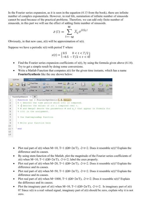 Solved Part B The Fourier Series representation of a | Chegg.com