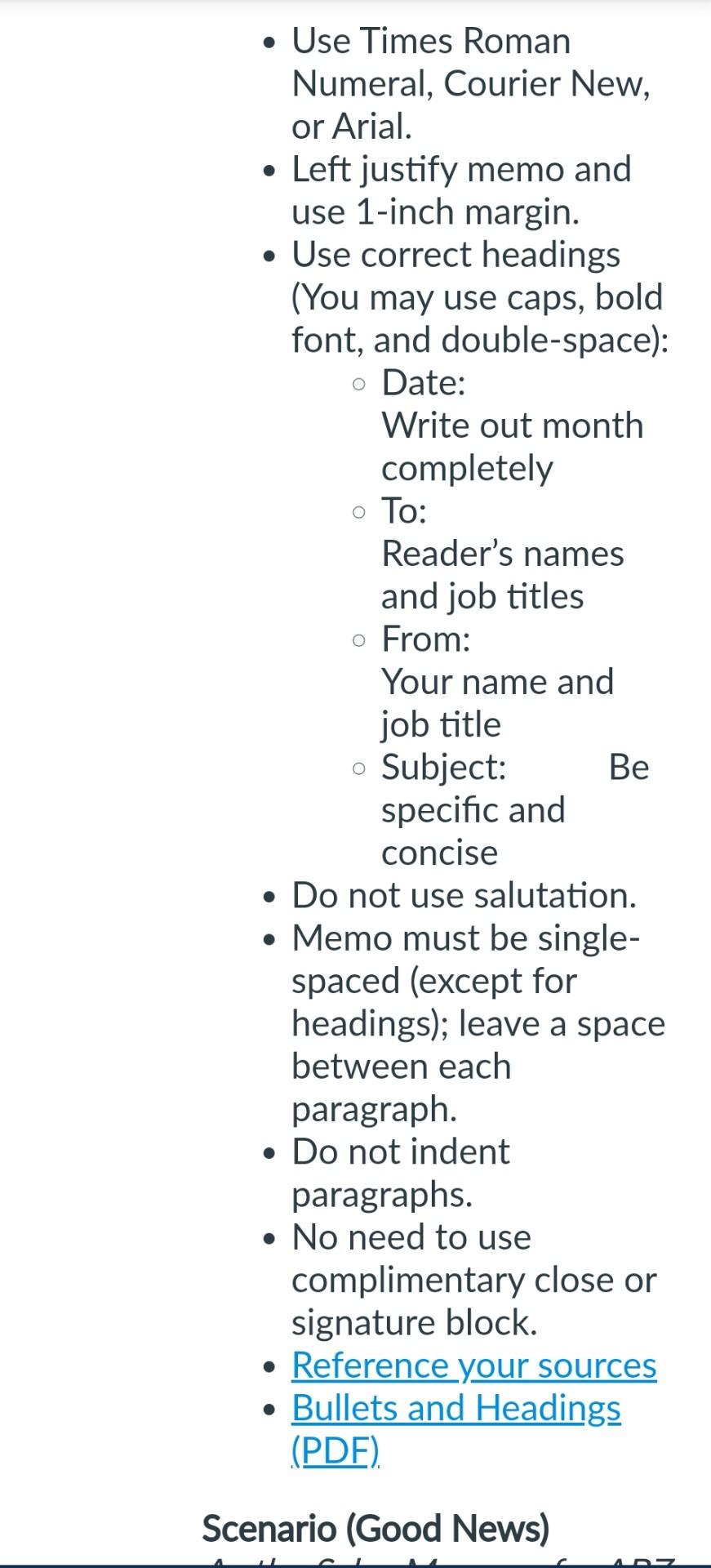 headings); leave a space between each paragraph. - Do | Chegg.com