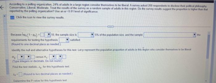 Solved According to a polling organization, 24% of adults in | Chegg.com