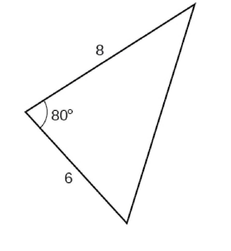 Solved Find the area of the triangle | Chegg.com