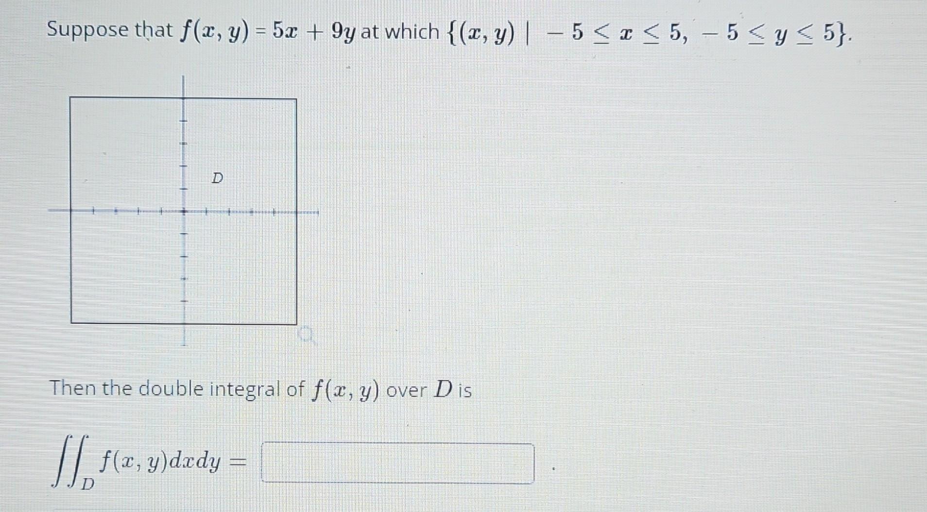 Solved Suppose that f(x,y)=5x+9y at which | Chegg.com