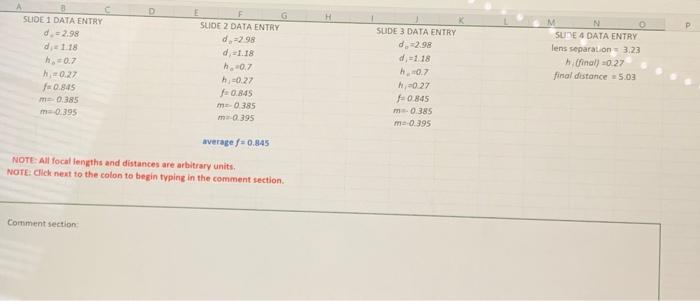 ive included a picture of the 2 lens system, and my | Chegg.com