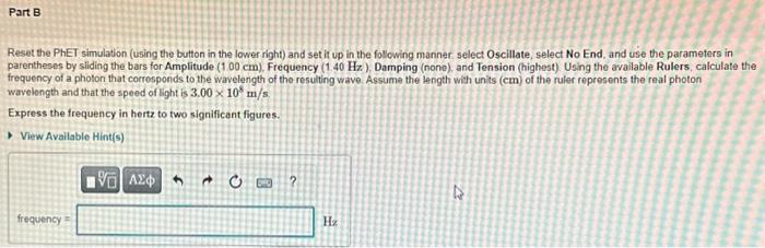 Solved Reset the PhET simulation (using the button in the | Chegg.com