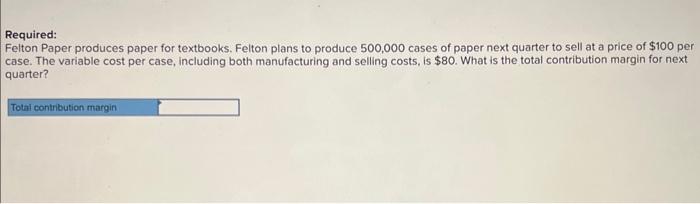 Solved The following data refer to a single product, the | Chegg.com