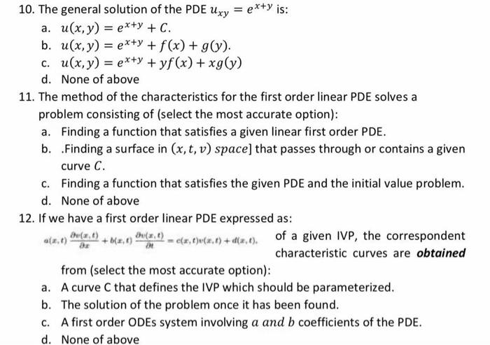 Solved 5. The first order PDE u Qu - t = 0, where u is an | Chegg.com