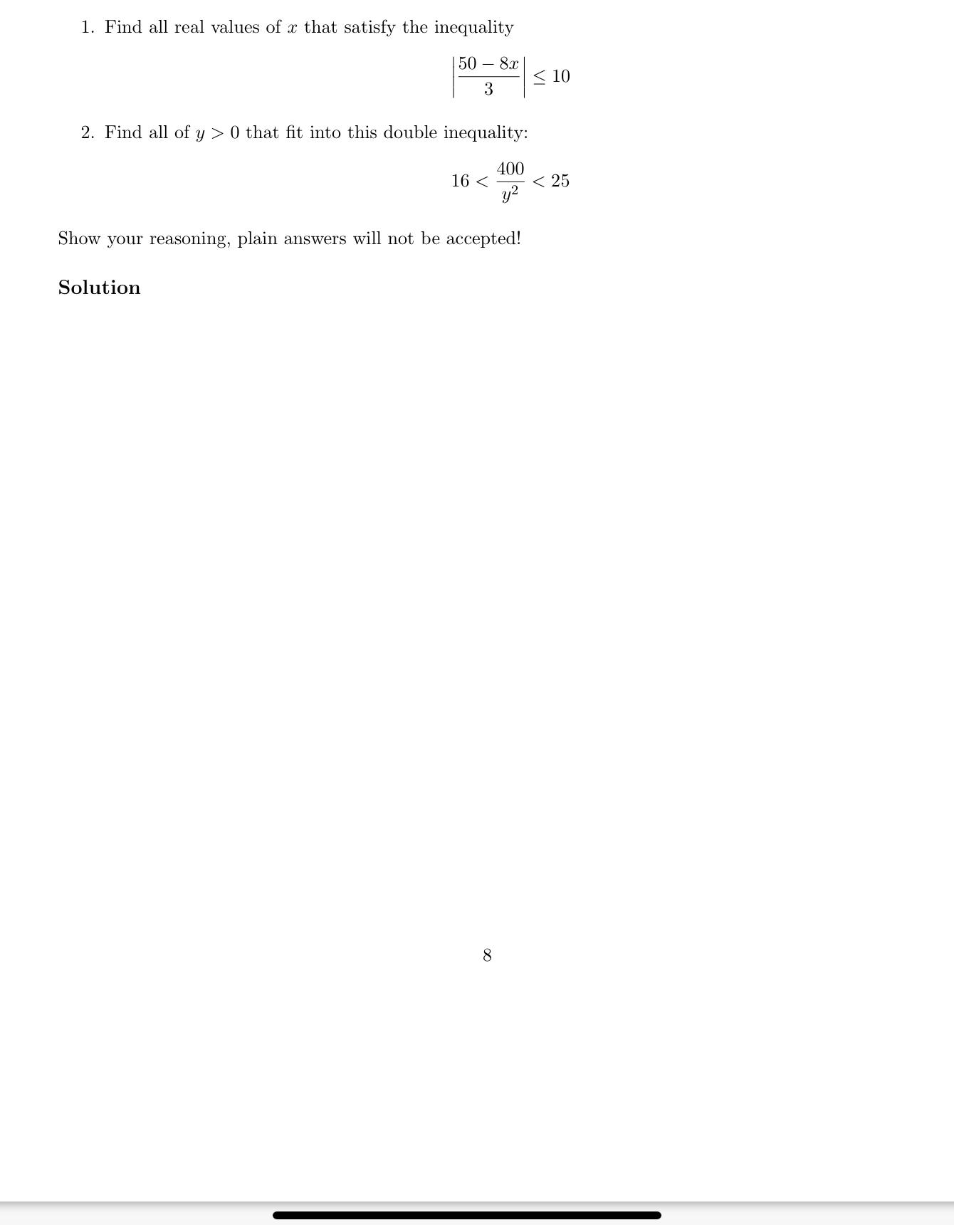 Solved Find all real values of x ﻿that satisfy the | Chegg.com