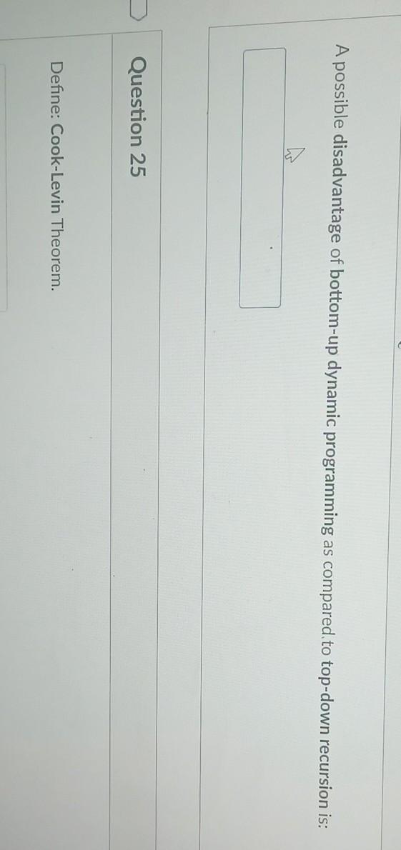 Solved A possible disadvantage of bottom-up dynamic | Chegg.com