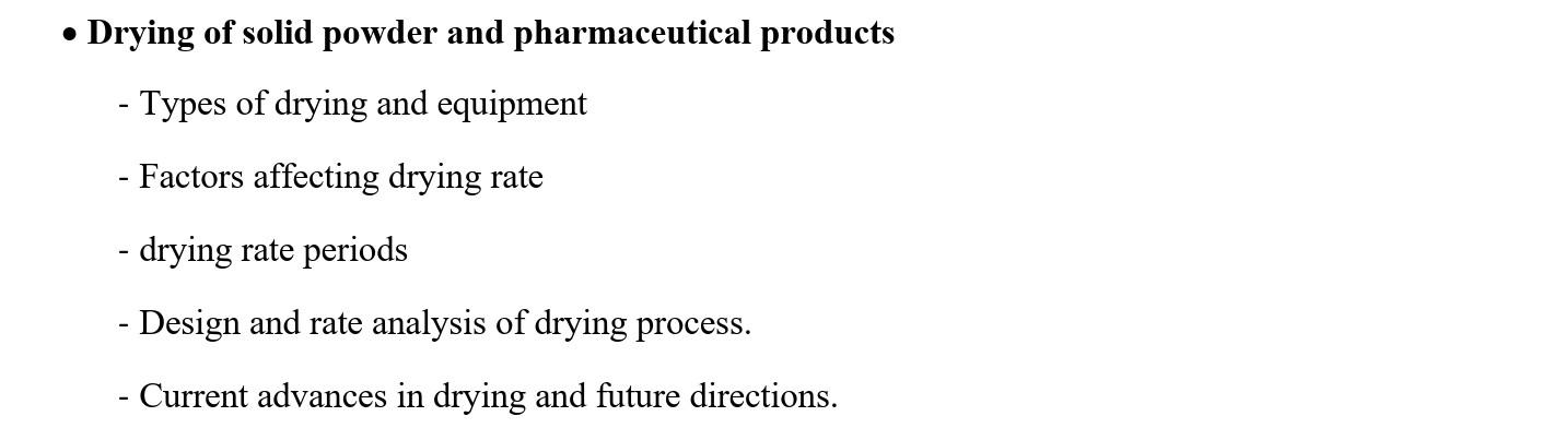 Solved • Drying of solid powder and pharmaceutical products | Chegg.com