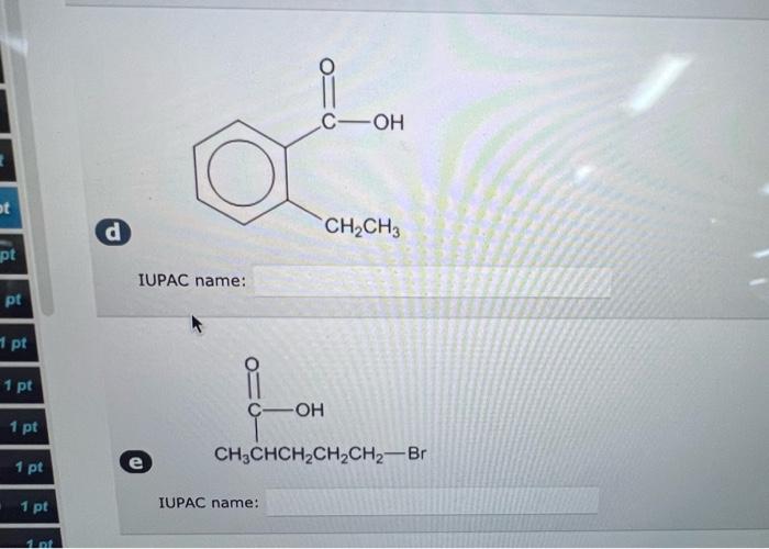Solved Write the correct IUPAC name for each of the | Chegg.com