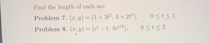 Solved Find the length of each arc. Problem 7. | Chegg.com