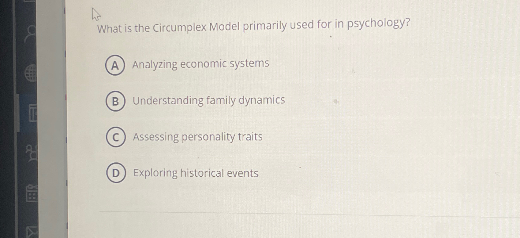 What is the Circumplex Model primarily used for in | Chegg.com