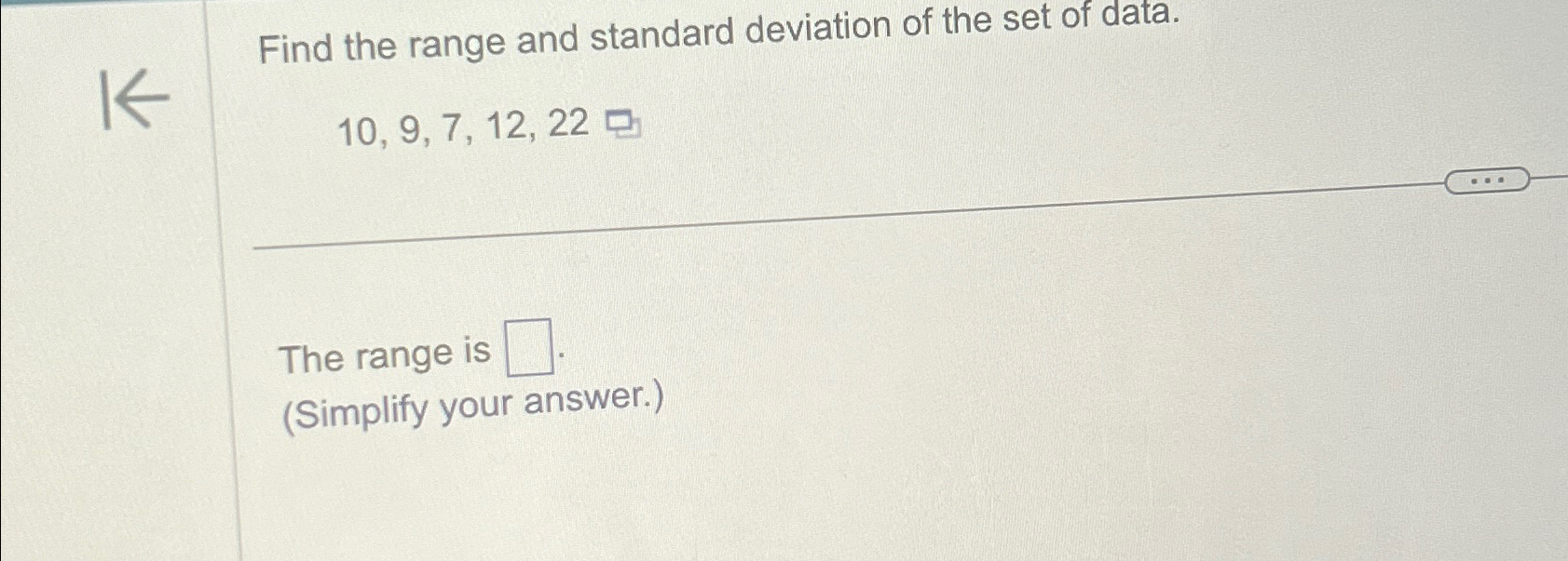 Solved Find the range and standard deviation of the set of | Chegg.com
