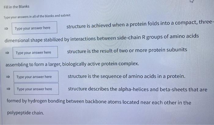 Solved Fill in the Blanks Type your answers in all of the | Chegg.com