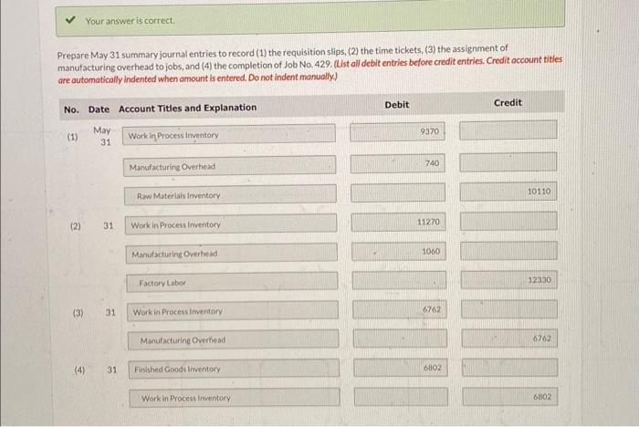 Pharoah Company uses a job order cost system. On May | Chegg.com Pharoah Company uses a job order cost system. On May | Chegg.com