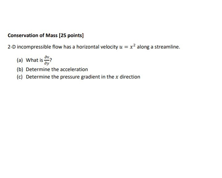 Solved Inviscid Flow (25 points] The stream function is | Chegg.com
