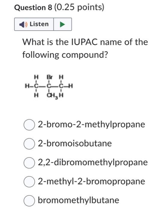 Solved What is the IUPAC name of the following compound? | Chegg.com