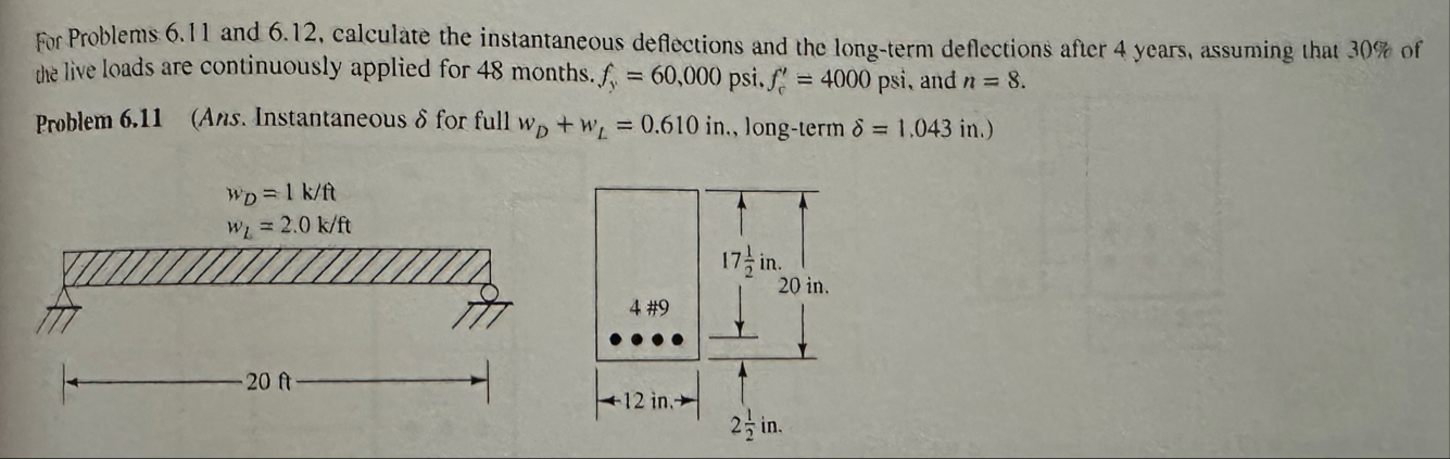 Solved For Problems 6.11 ﻿and 6.12, ﻿calculate the | Chegg.com
