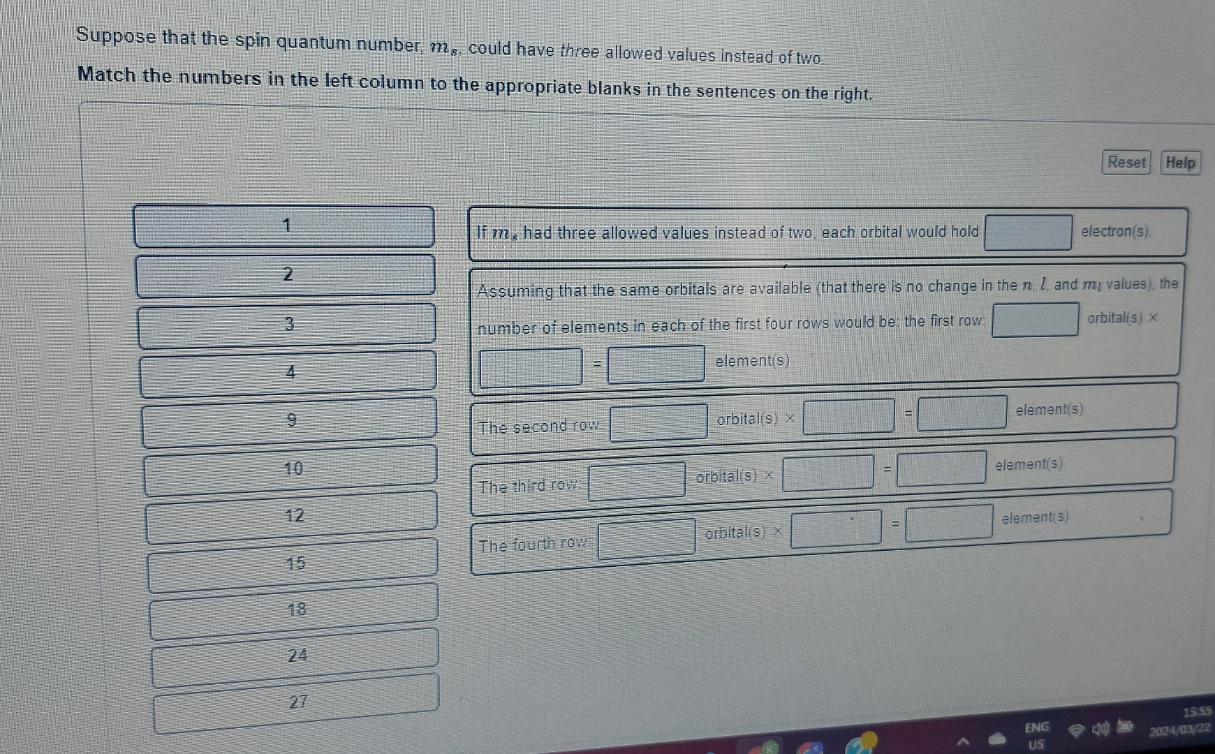 Solved Suppose that the spin quantum number, ms, ﻿could have | Chegg.com