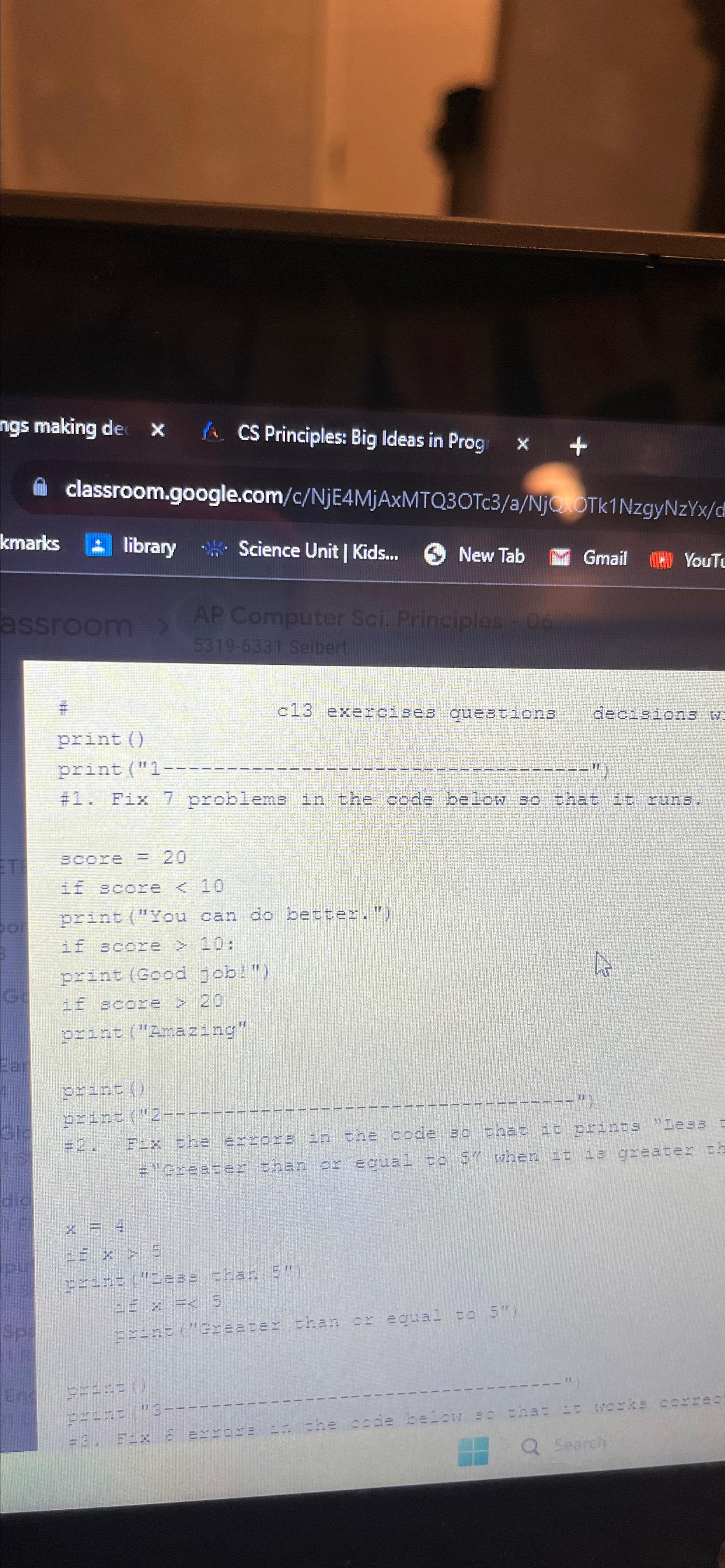 Solved ngs making dexA. ﻿CS Principles: Big Ideas in | Chegg.com