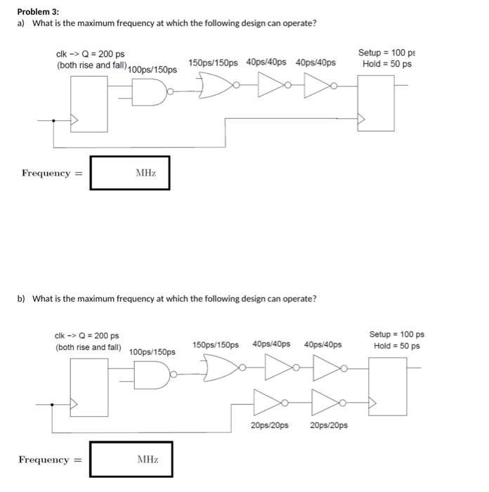 Solved Problem 3: a) What is the maximum frequency at which | Chegg.com