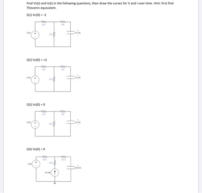 Solved Find Vo(t) and Ic(t) in the following questions, then | Chegg.com