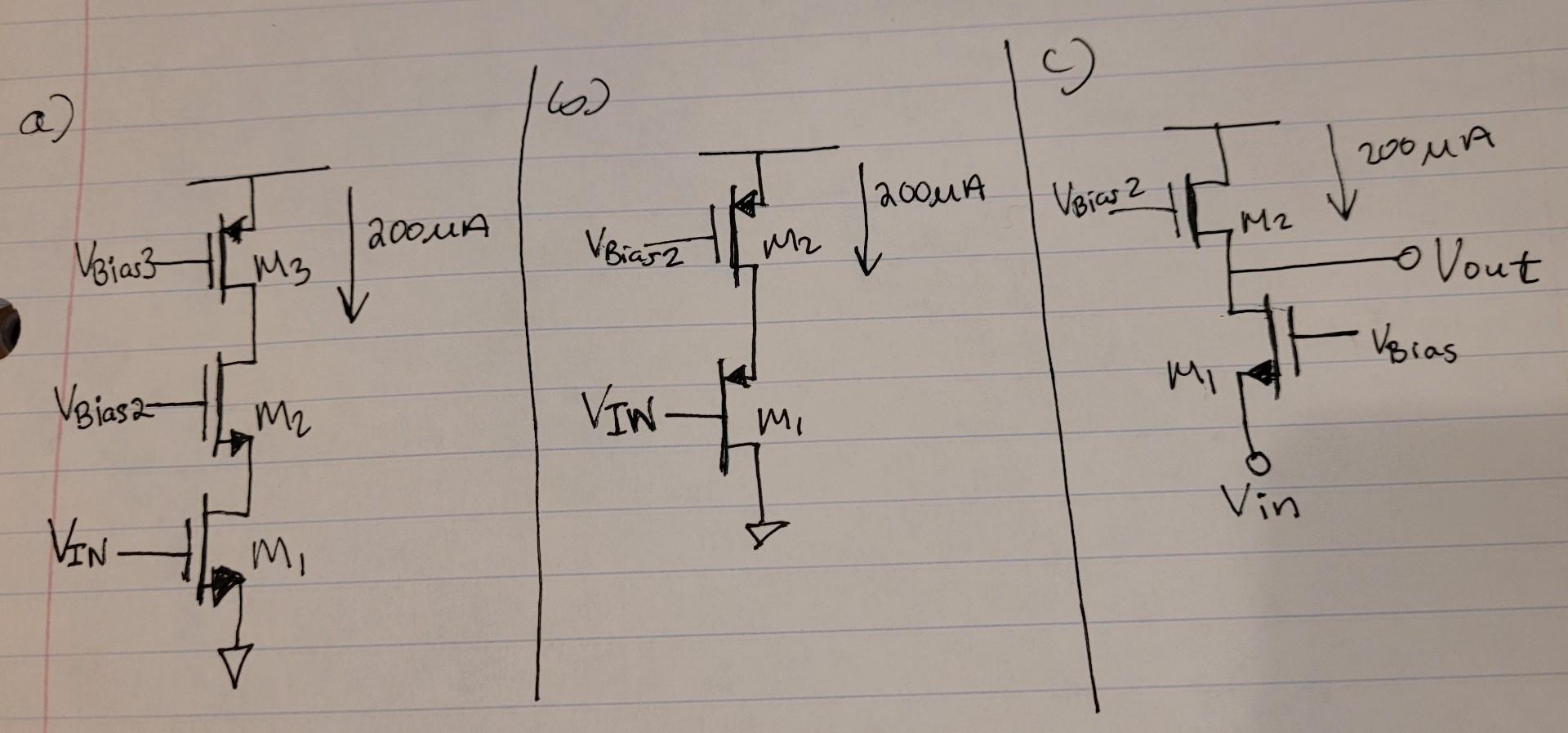 Solved find gain expression for each of the 3 circuits | Chegg.com