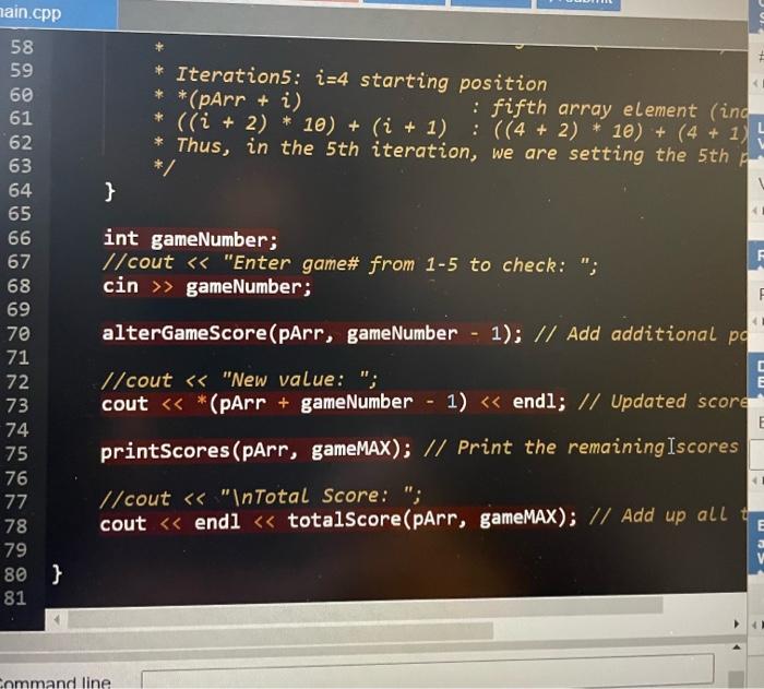 Solved Please answer in c++, use the same frozen code thats | Chegg.com