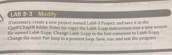Solved LAB 8-3 Modify If necessary, create a new project | Chegg.com Solved LAB 8-3 Modify If necessary, create a new project | Chegg.com