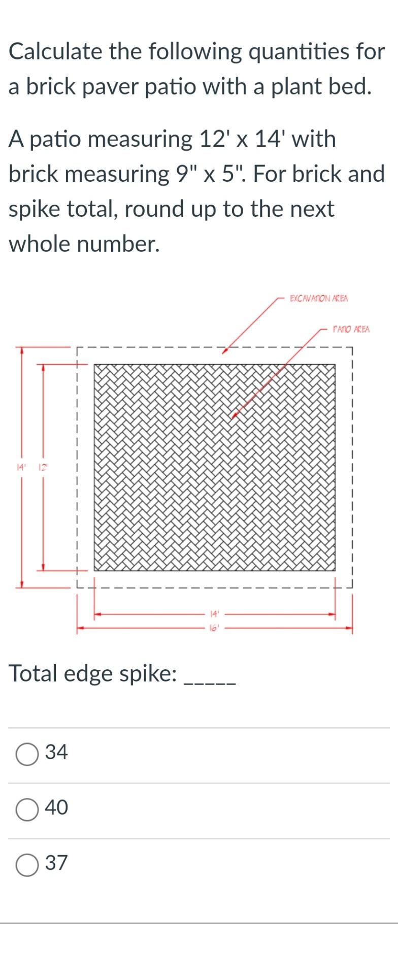 Solved Calculate the following quantities for a brick paver | Chegg.com
