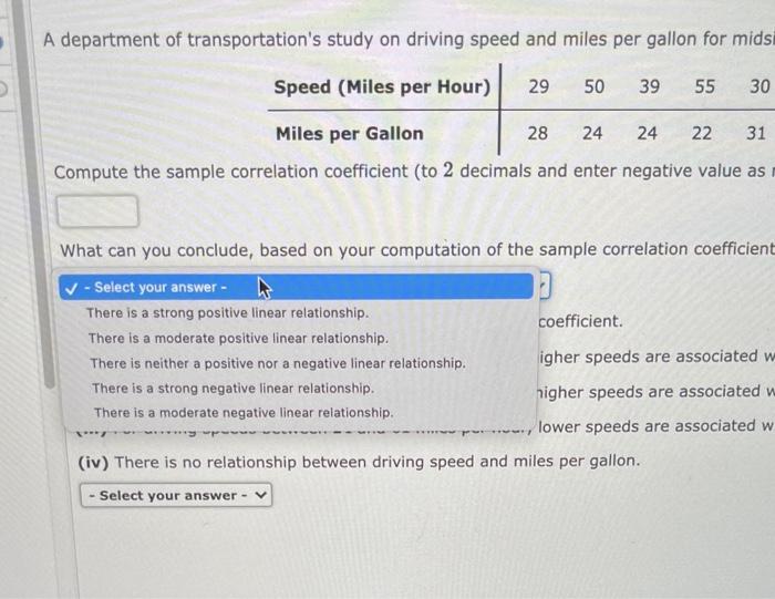 Solved 39 A department of transportation's study on driving | Chegg.com