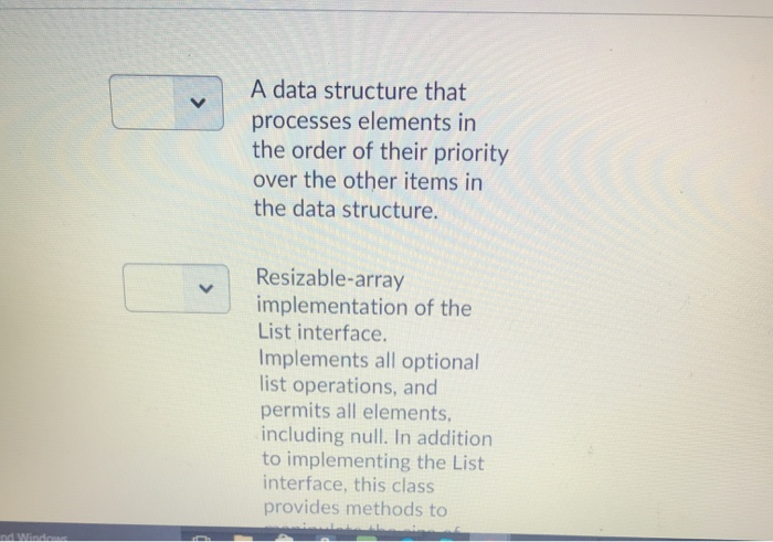 Solved A data structure that stores elements in a first- | Chegg.com