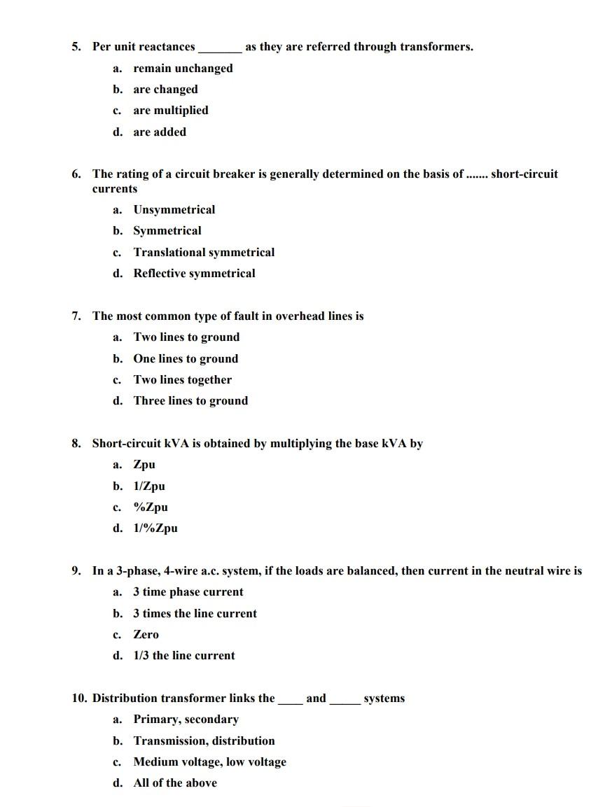 Solved 1. What is a 3-e symmetrical fault? a. Fault currents | Chegg.com