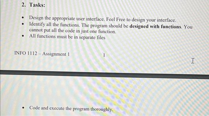 Solved 1. Description of the Assignment: We will develop a | Chegg.com