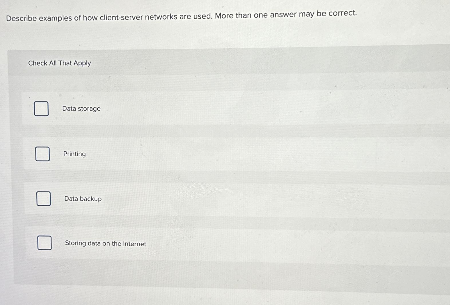 Solved Describe examples of how client-server networks are | Chegg.com