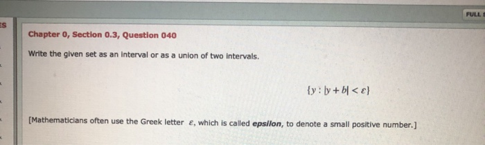 Solved Write the given set as an interval or as a union of | Chegg.com