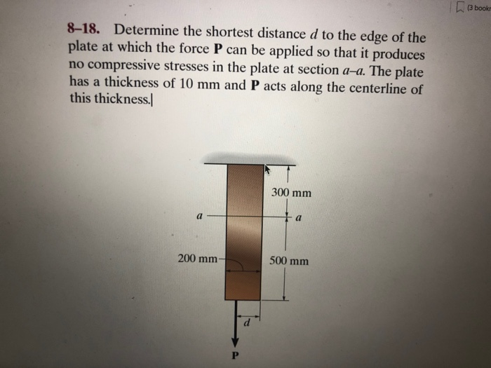 Solved boole 8-18. Determine the shortest distance d to the | Chegg.com