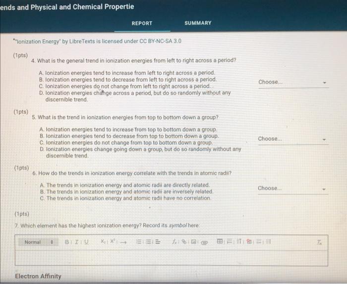 Solved Analyze the data for atomic radil, ionization energy | Chegg.com