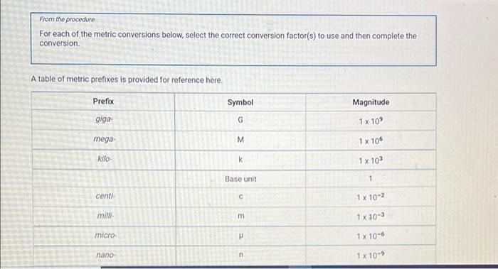 Solved Report - Conversion Factors And Problem Solving | Chegg.com
