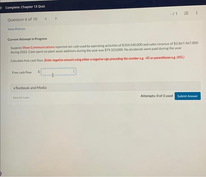 Solved Current Attempt in Progress Suppose Shaw | Chegg.com