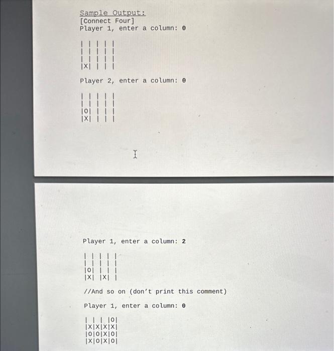 Solved Assignment 6C: Connect Four. Now that we've learned | Chegg.com