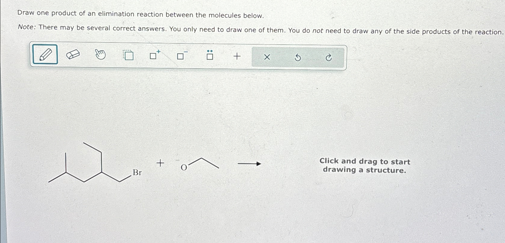 Solved Draw one product of an elimination reaction between | Chegg.com
