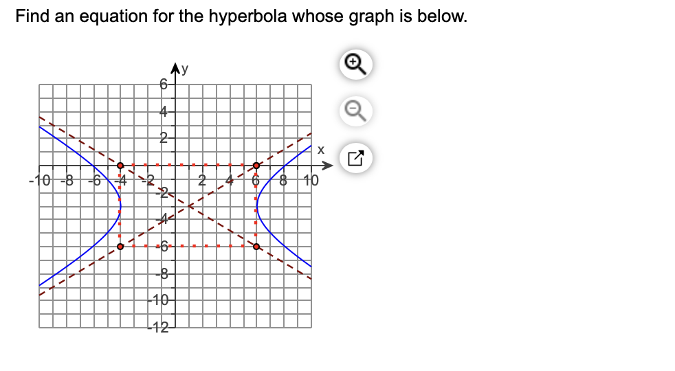 Solved Find an equation for the hyperbola whose graph is | Chegg.com