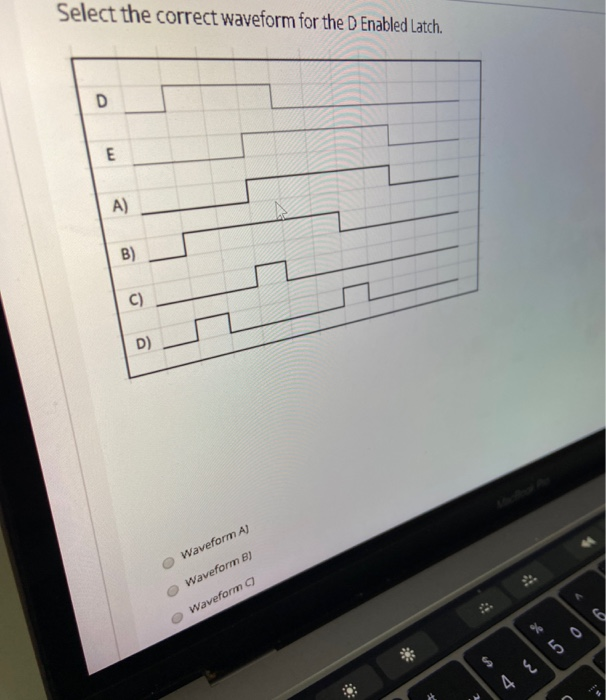 Solved Select the correct waveform for the D Enabled Latch. | Chegg.com