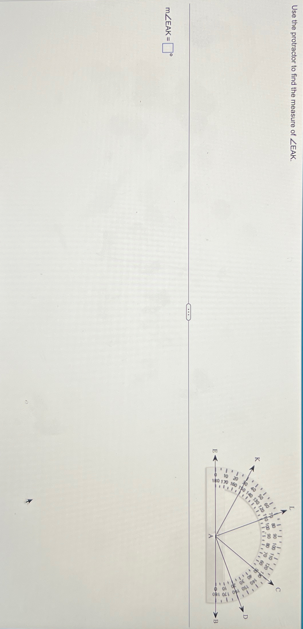 Solved Use the protractor to find the measure of | Chegg.com